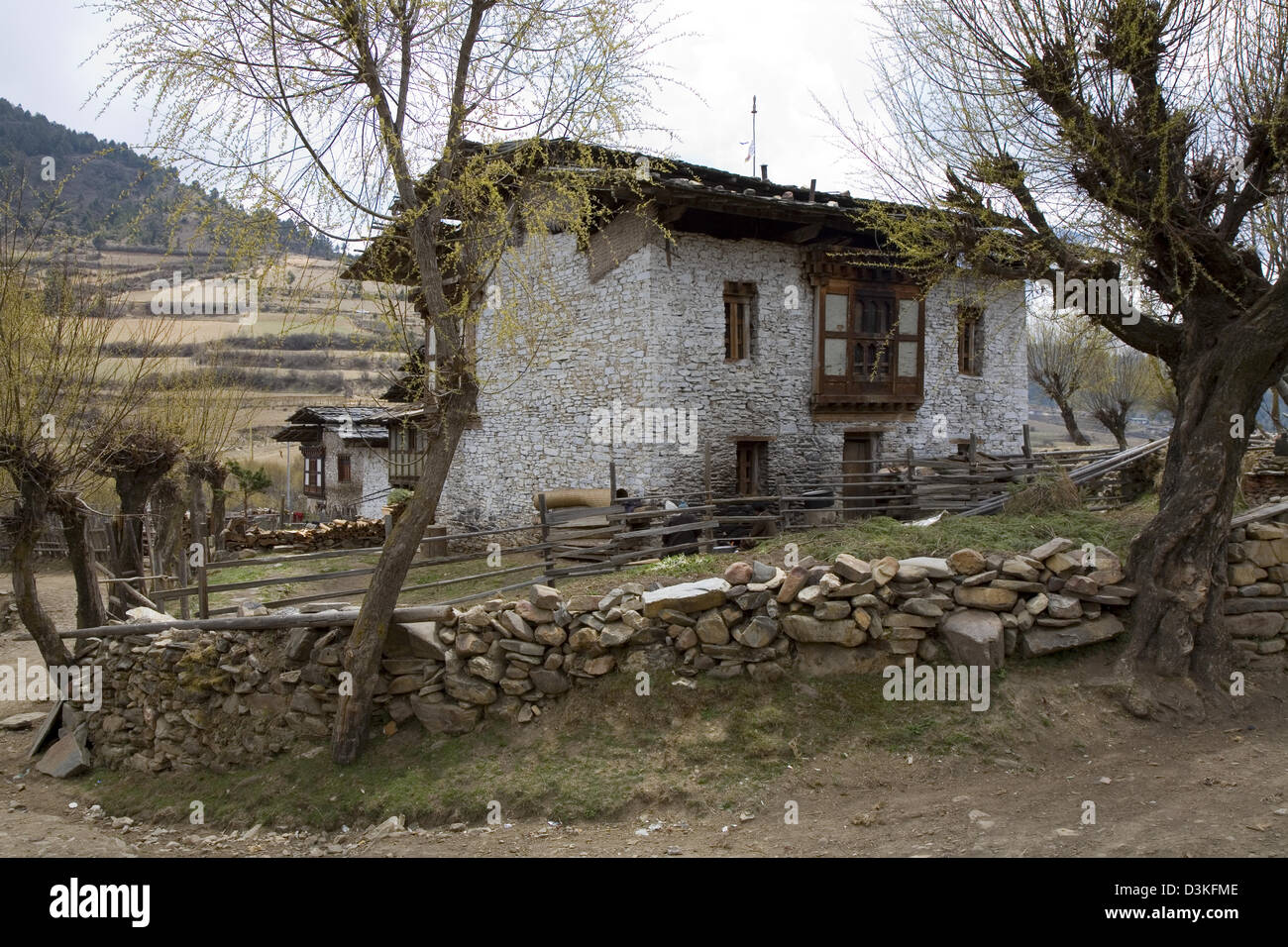 Traditional Bhutanese houses comprise the main settlement of farmers in ...