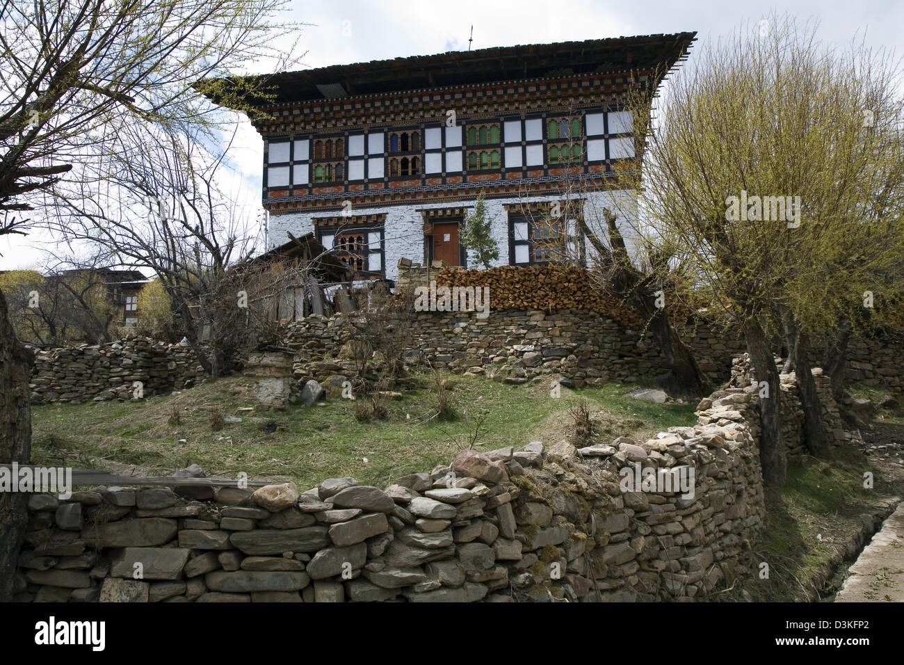 Traditional Bhutanese houses comprise the main settlement of farmers in ...
