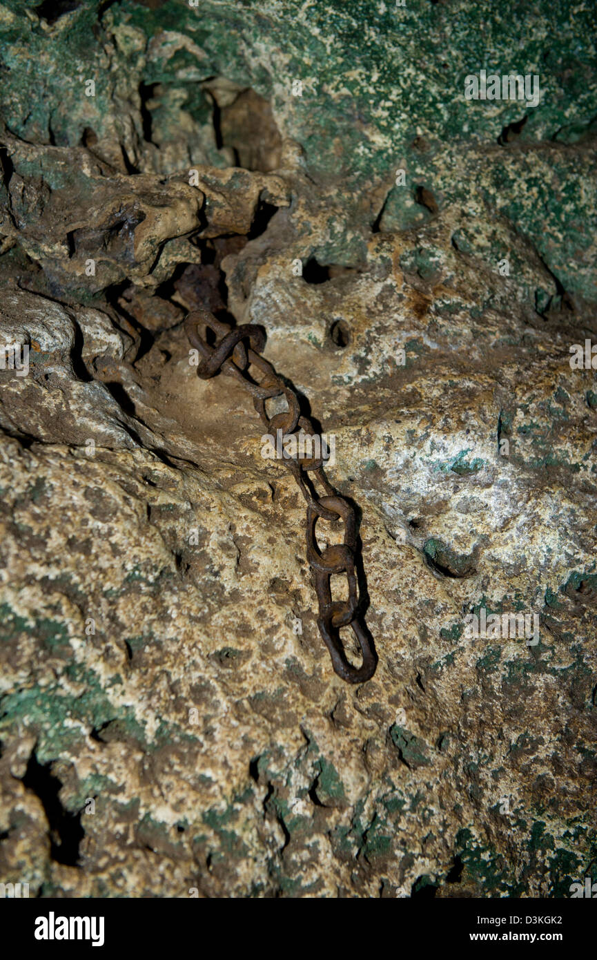chain, Shimoni slave caves, Shimoni, Kenya Stock Photo - Alamy