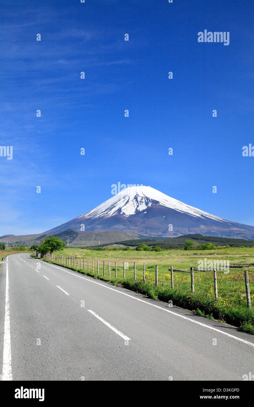 Mount Fuji and road Stock Photo - Alamy