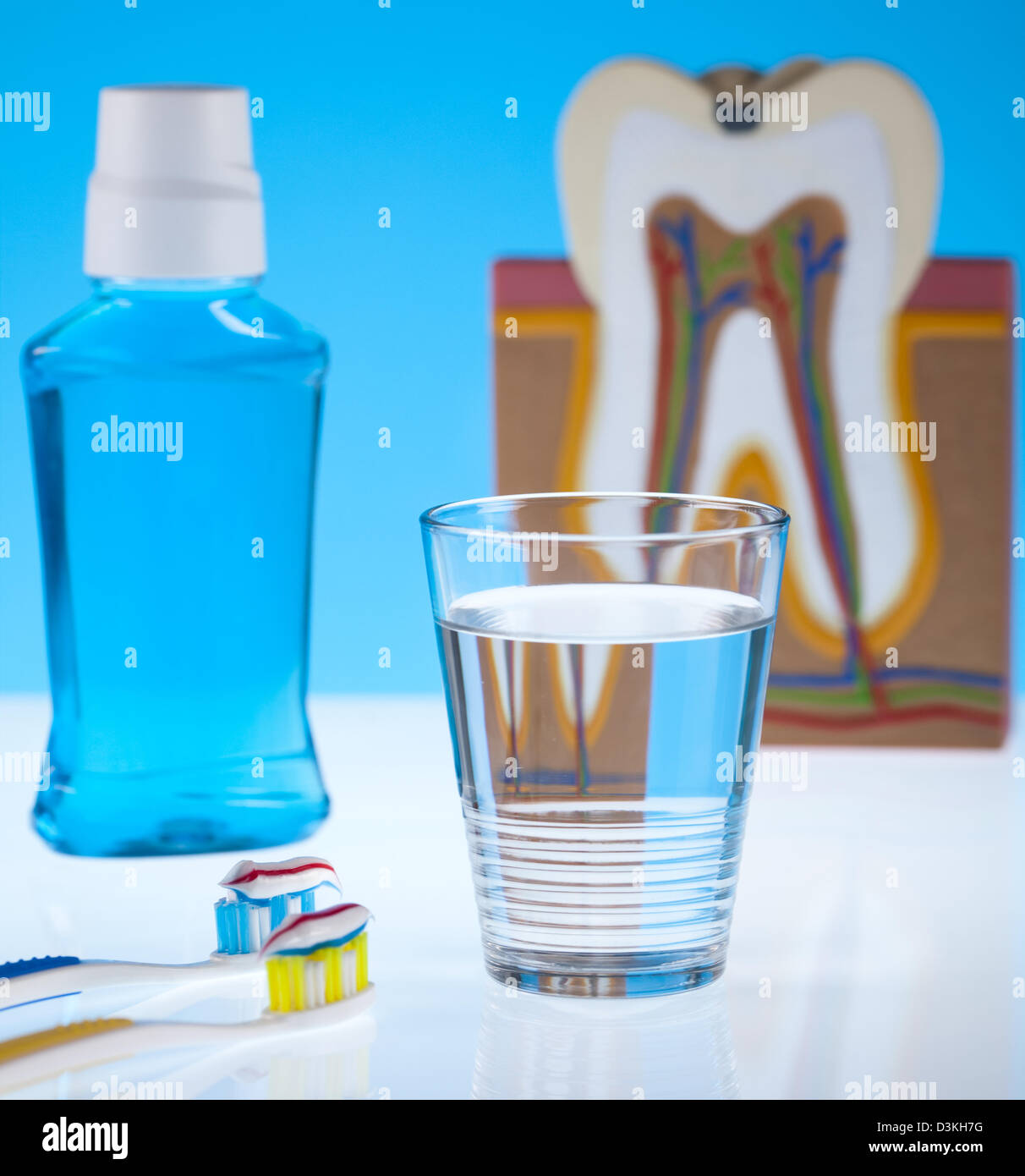 Dental health care objects Stock Photo - Alamy