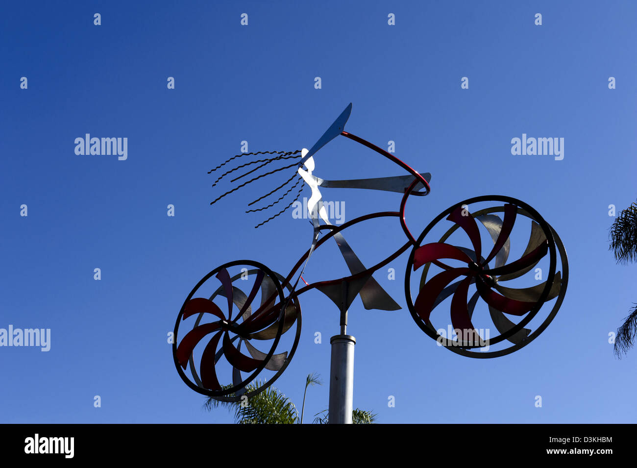 Bicycle sculpture in the Cedros Design District in Solana Beach Stock ...