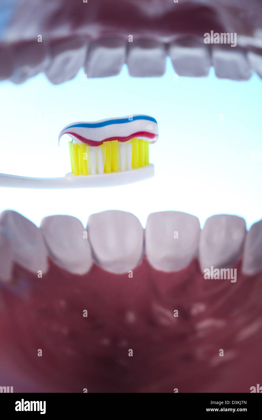 Teeth, Dental health care objects Stock Photo - Alamy