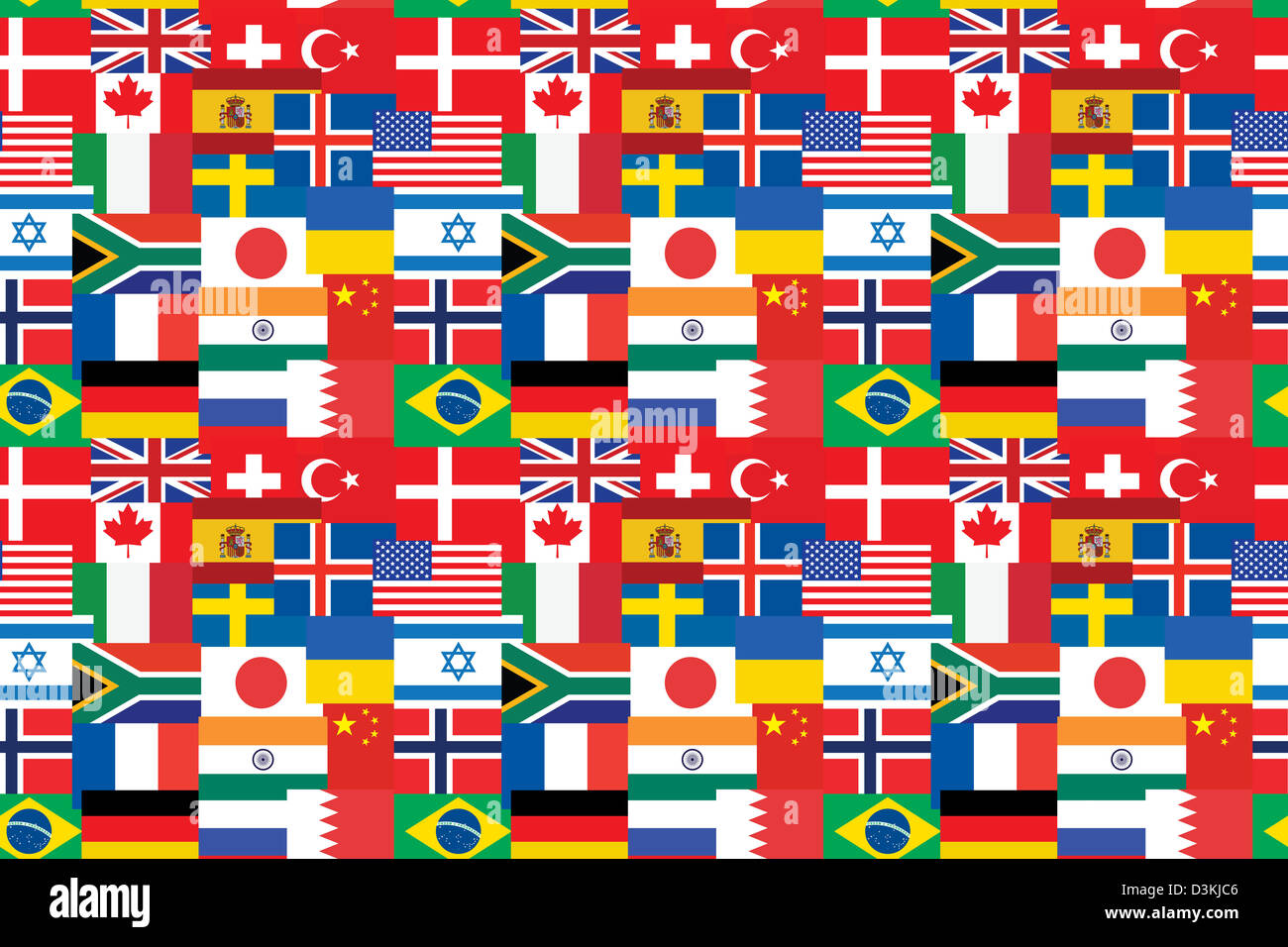 seamless pattern made of flags Stock Photo - Alamy