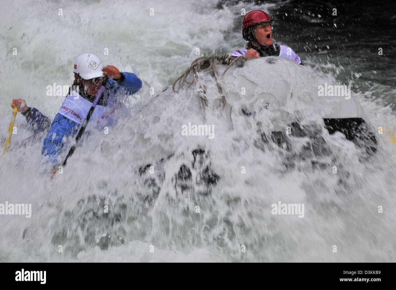 Rafting competition in white water river at Voss Norway Stock Photo - Alamy