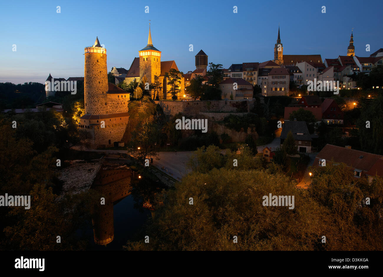 Bautzen, Germany, the historic old town in the evening light Stock ...