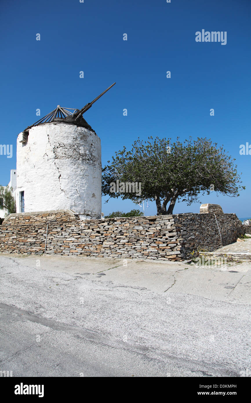 Windmill on Paros island in the Cyclades (Greece Stock Photo - Alamy