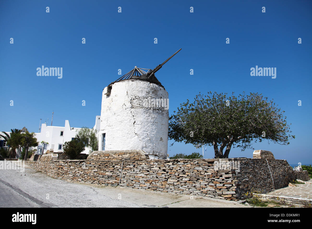 Windmill on Paros island in the Cyclades (Greece Stock Photo - Alamy