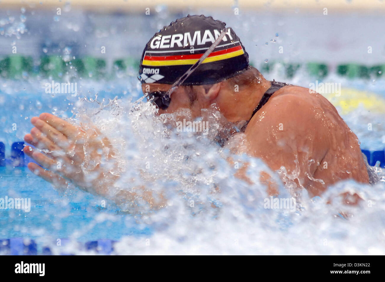 (dpa) - 35-year old German Swimmer Mark Wernecke is pictured on his way ...