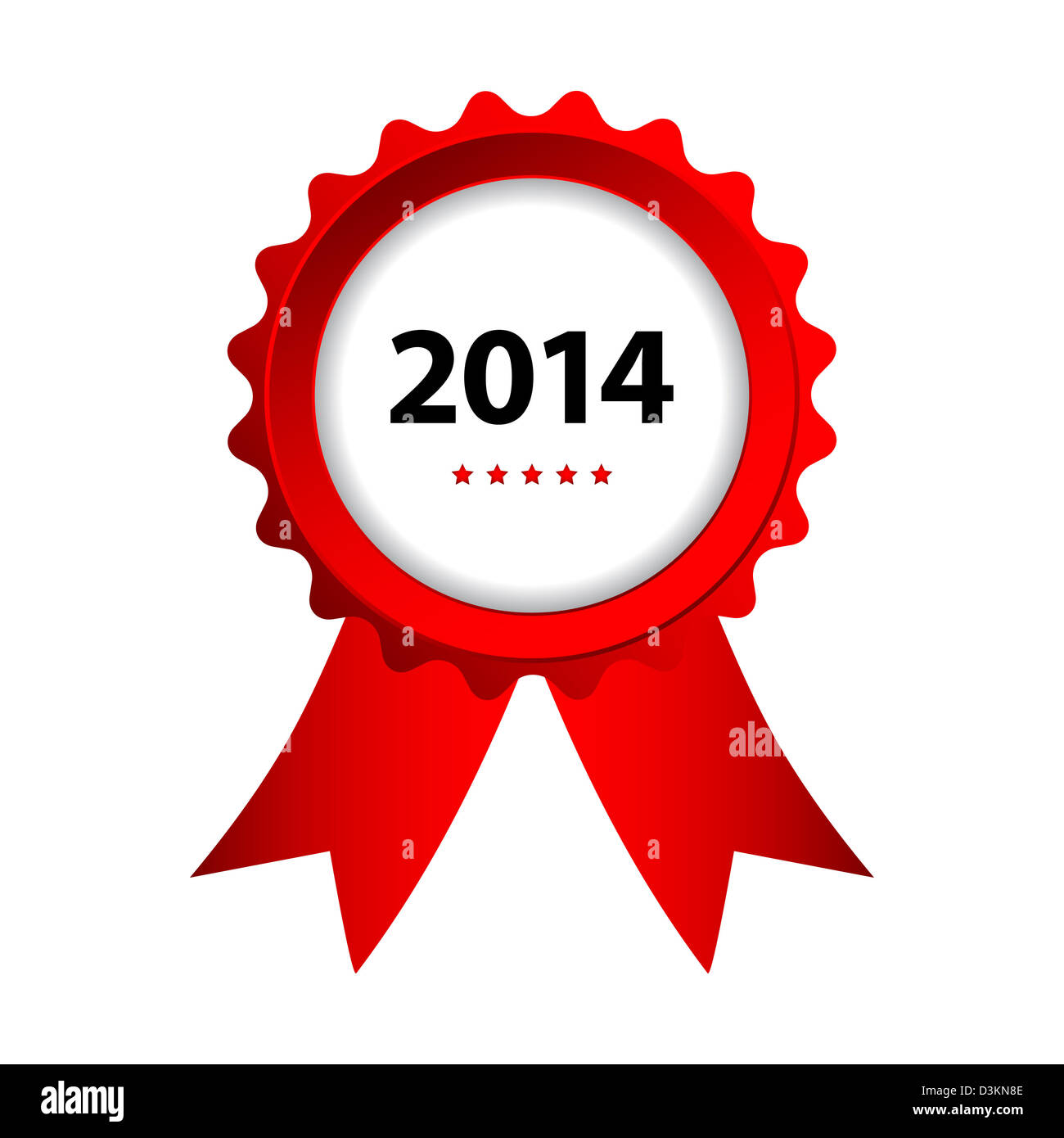 special label with ribbons - best of 2014 sign Stock Photo - Alamy