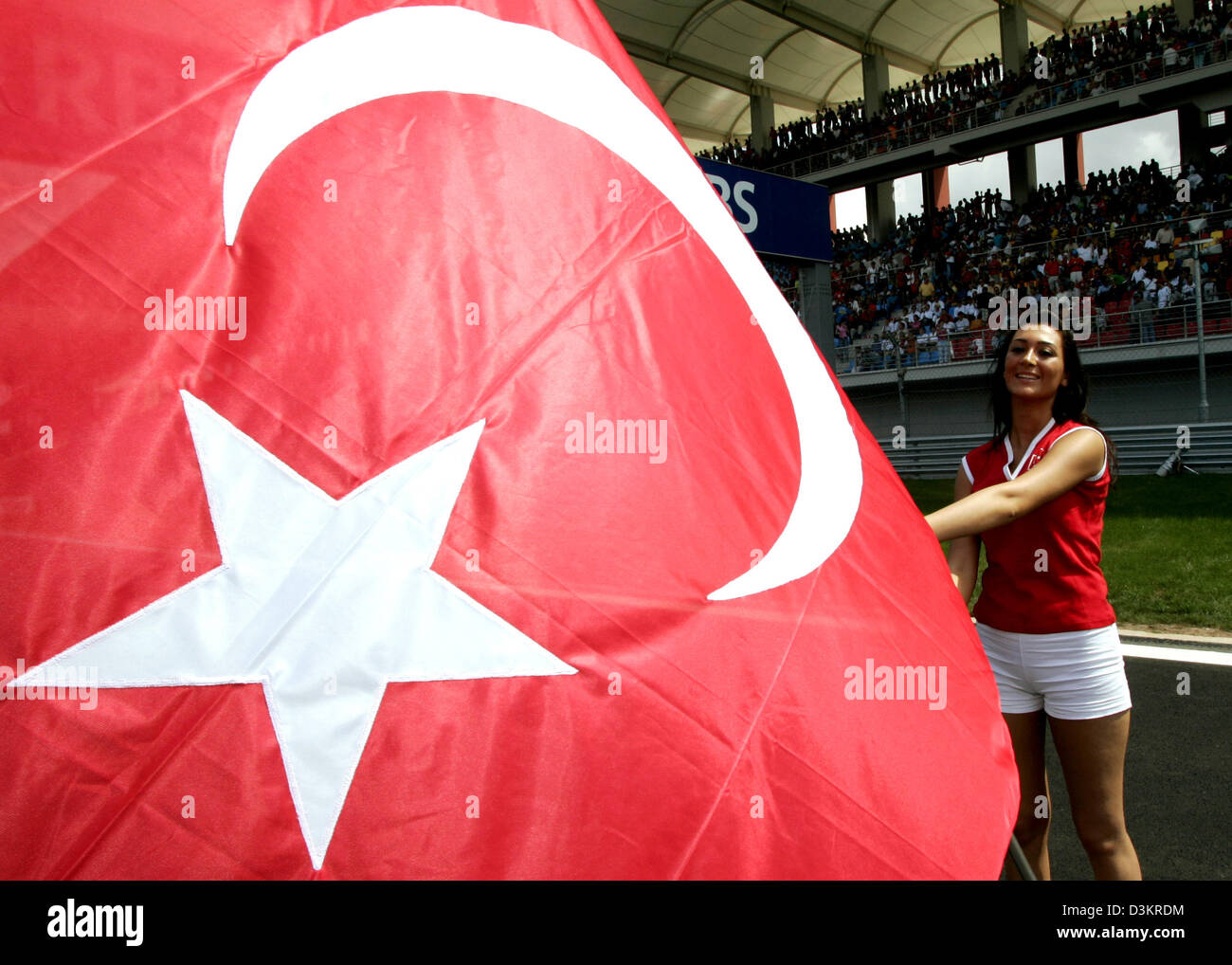 Grid girl flag hi-res stock photography and images - Alamy