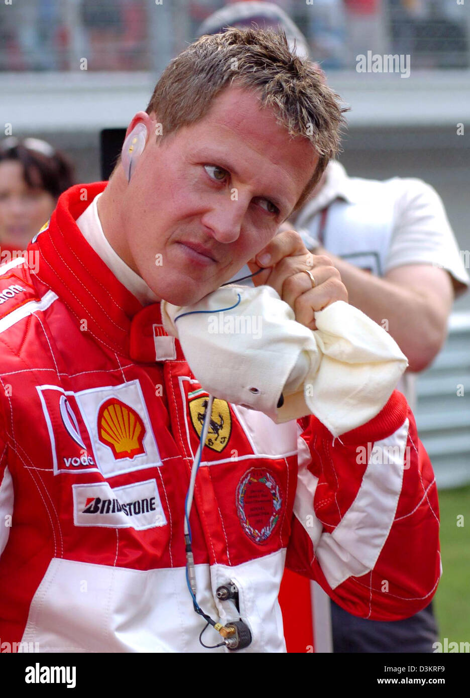 (dpa) - German Formula One driver Michael Schumacher of Ferrari is ...