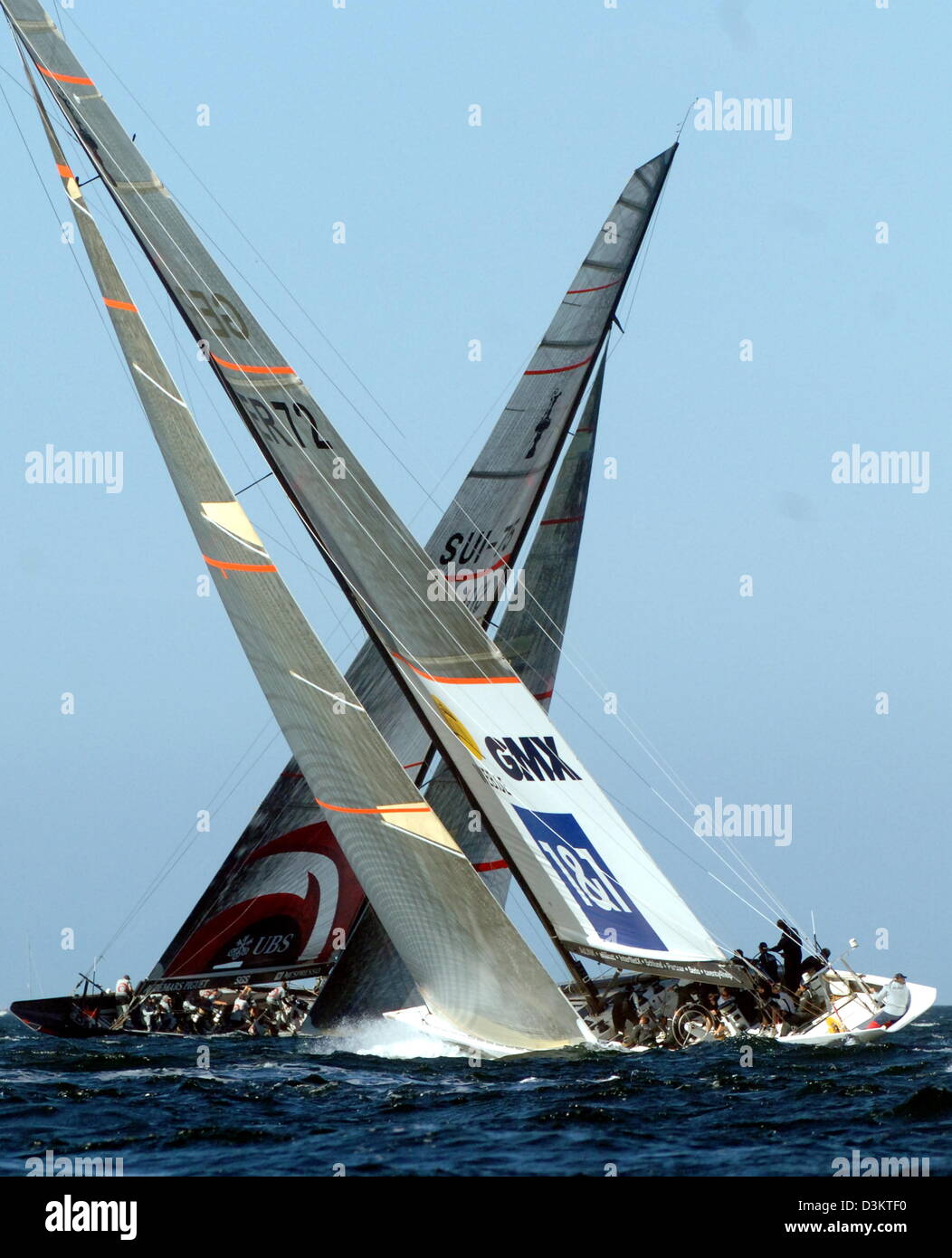 The German sailing yacht 'GER 72' of United Internet Team Germany races ...