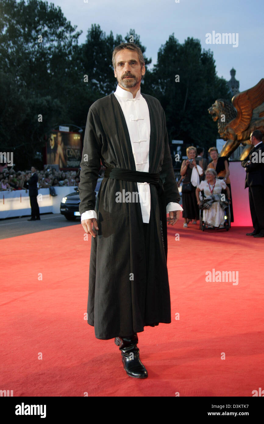 (dpa) - British actor Jeremy Irons smiles at the premiere event of ...