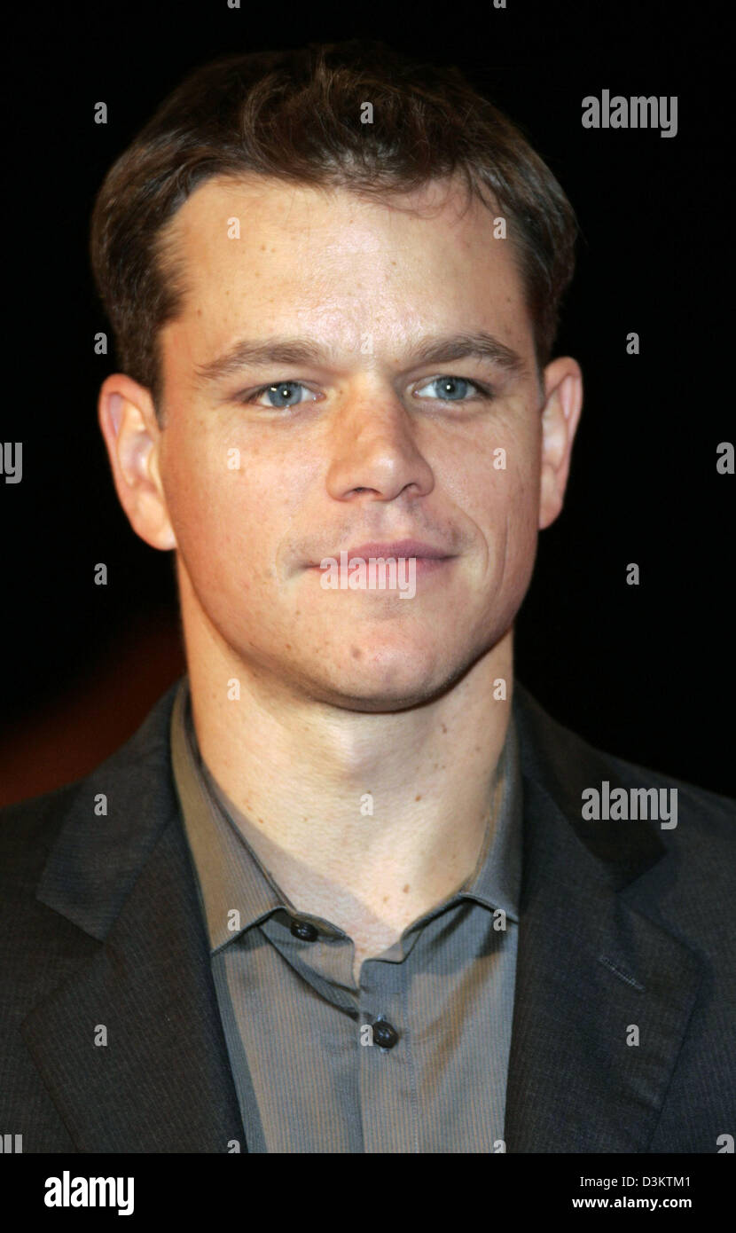 (dpa) - American actor Matt Damon smiles at the film premiere event of ...