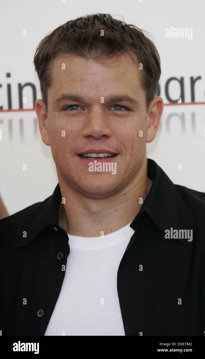 (dpa) - American actor Matt Damon smiles at the film premiere event of ...