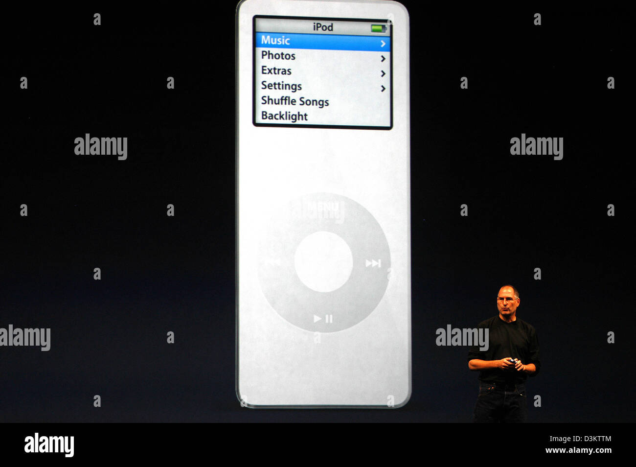 (dpa) - Apple Computer CEO Steve Jobs introduces the newest iPod, the ...