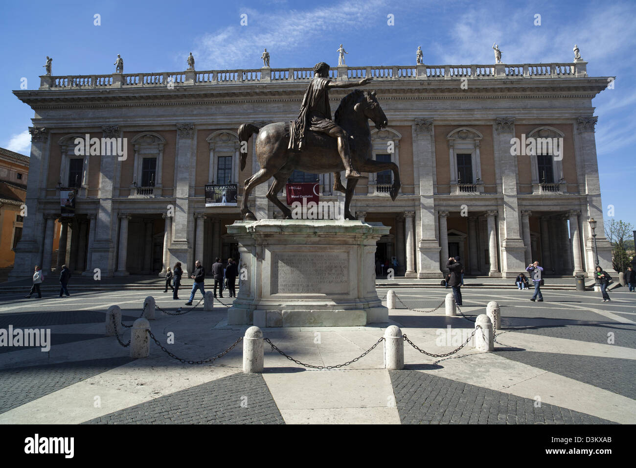 Piazza del Campidoglio on the Capitoline Hill in Rome designed by ...
