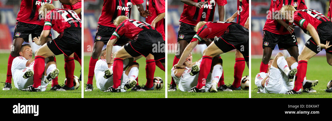 (dpa) - The composite picture shows Leverkusen's Carsten Ramelow (R ...
