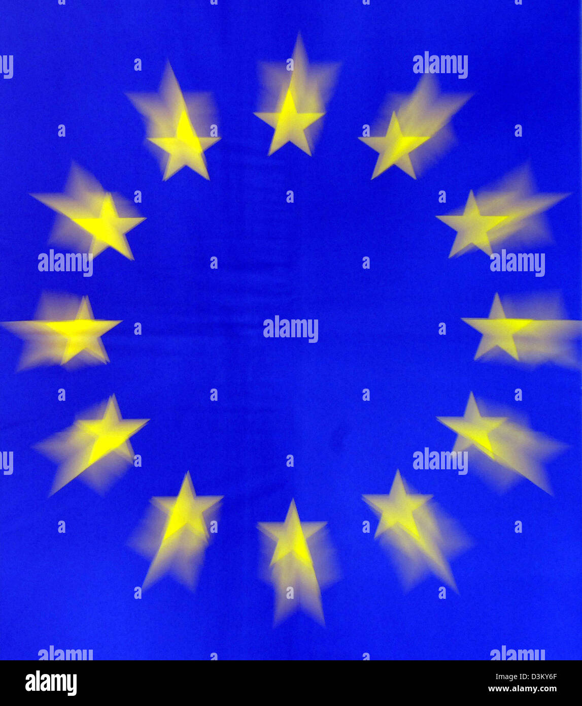 (dpa) - The symbolic picture shows the flag of the EU in Berlin ...