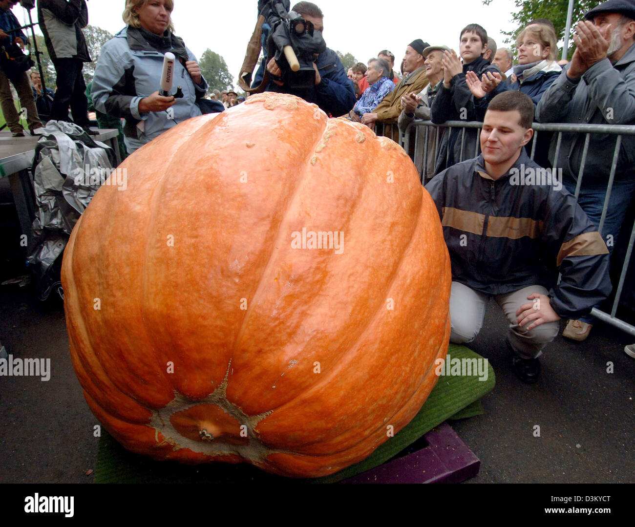 Human interest hum agriculture curiosities pumpkin male germany hi-res ...