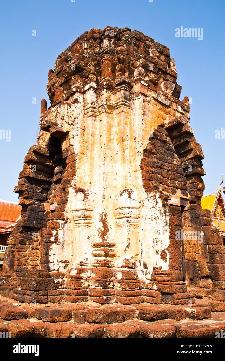 Thai temple is very old. The temple is made of laterite stone Stock ...