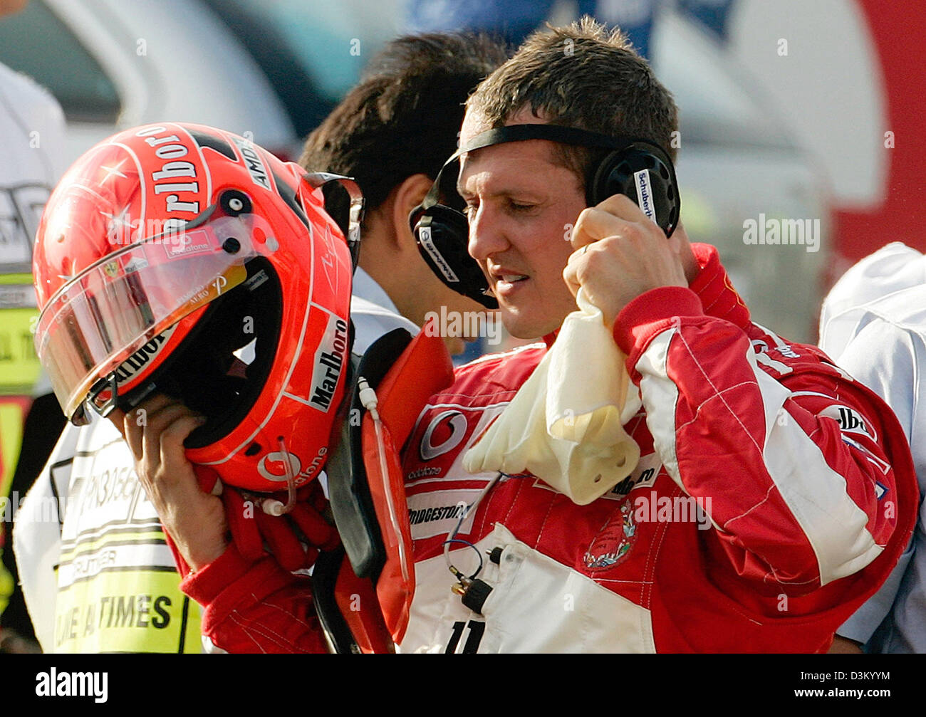 (dpa) - German Michael Schumacher of Ferrari pictured after theÊFormula ...