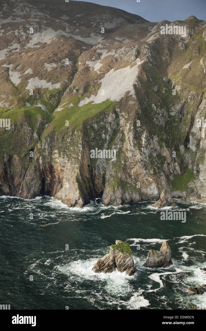View of the Slieve League cliffs from Bunglas, County Donegal, Ireland ...