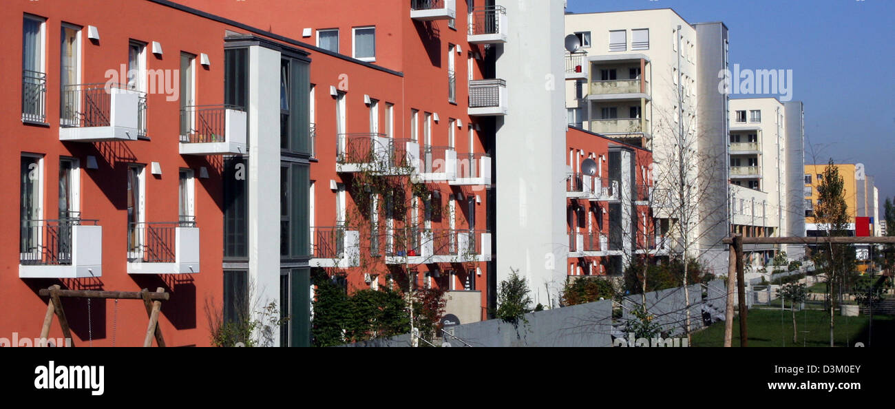 (dpa) - The picture shows modern apartment buildings in Munich, Germany ...