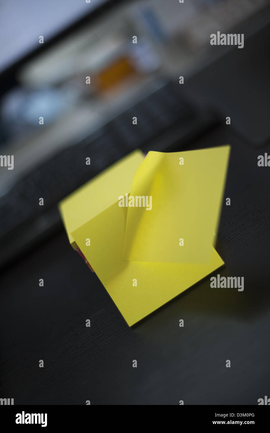 Stack of post-it notes in different colors Stock Photo - Alamy