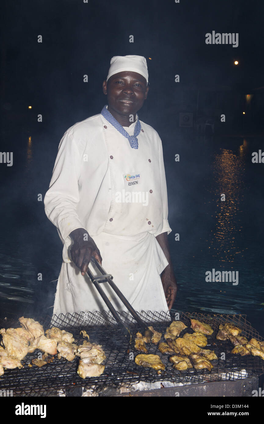 Barbeque night at Turtle Bay Beach Club, Watamu, Kenya Stock Photo - Alamy