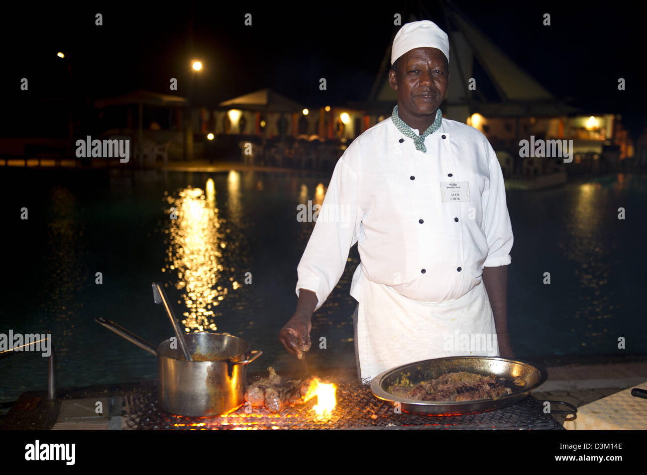 Barbeque night at Turtle Bay Beach Club, Watamu, Kenya Stock Photo - Alamy