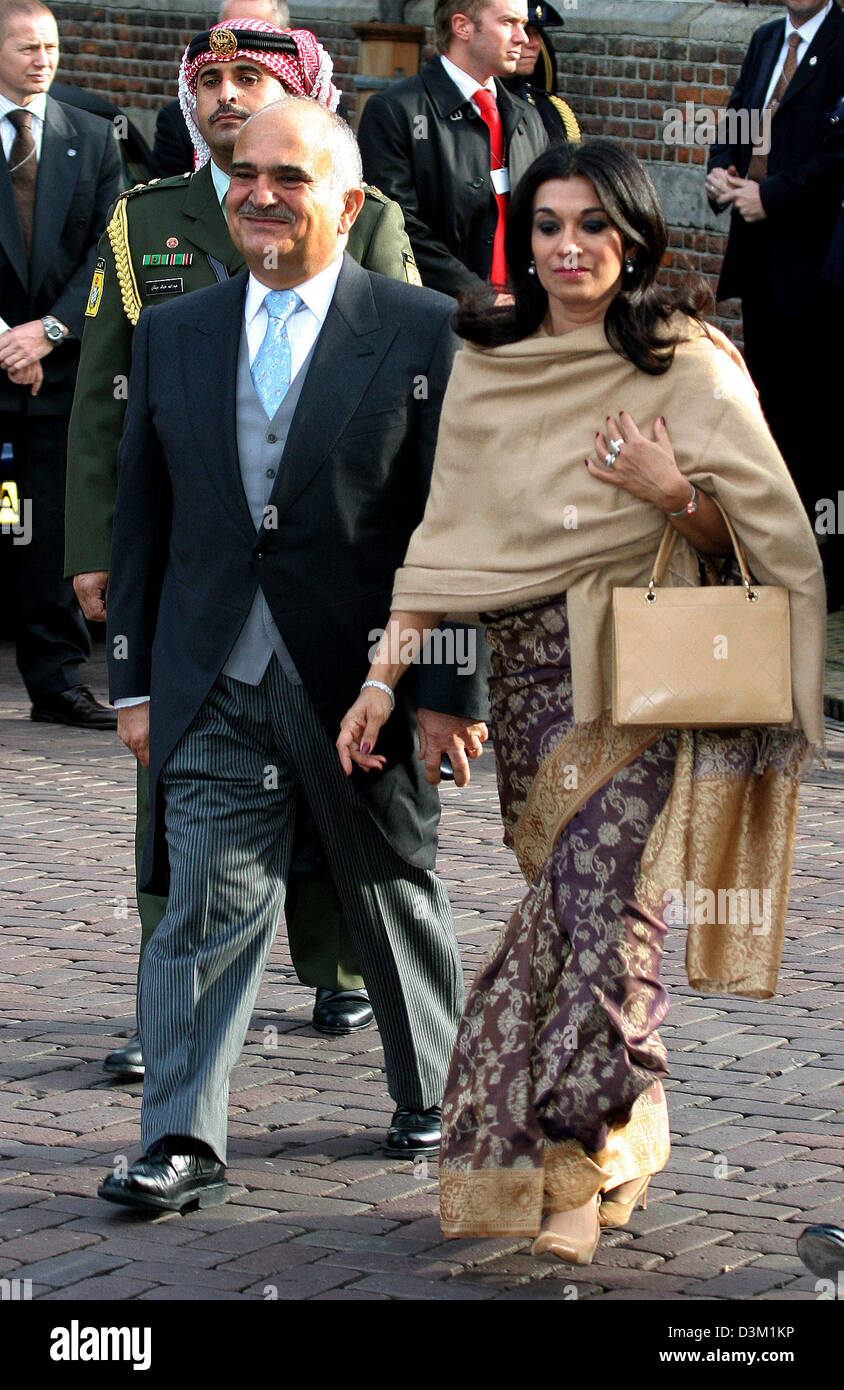 (dpa) - Prince Hassan bin Talal and Princess Sarvath of Jordan arrive ...