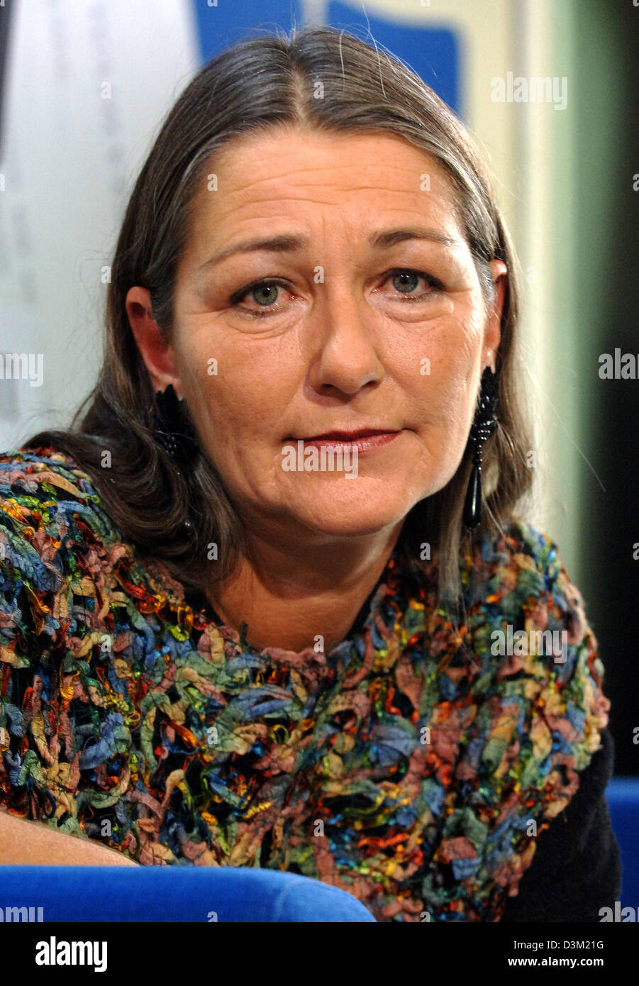 (dpa) - German author Birgit Vanderbeke pictured at the Frankfurt Book ...