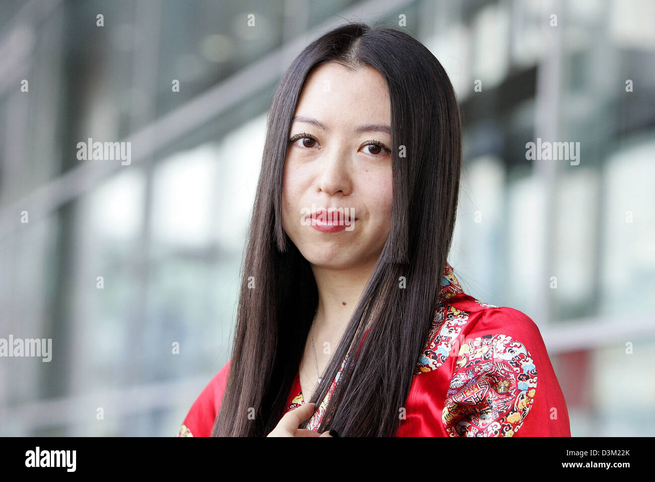 (dpa) - Chinese author Wei Hui pictured at the Frankfurt Book Fair in ...