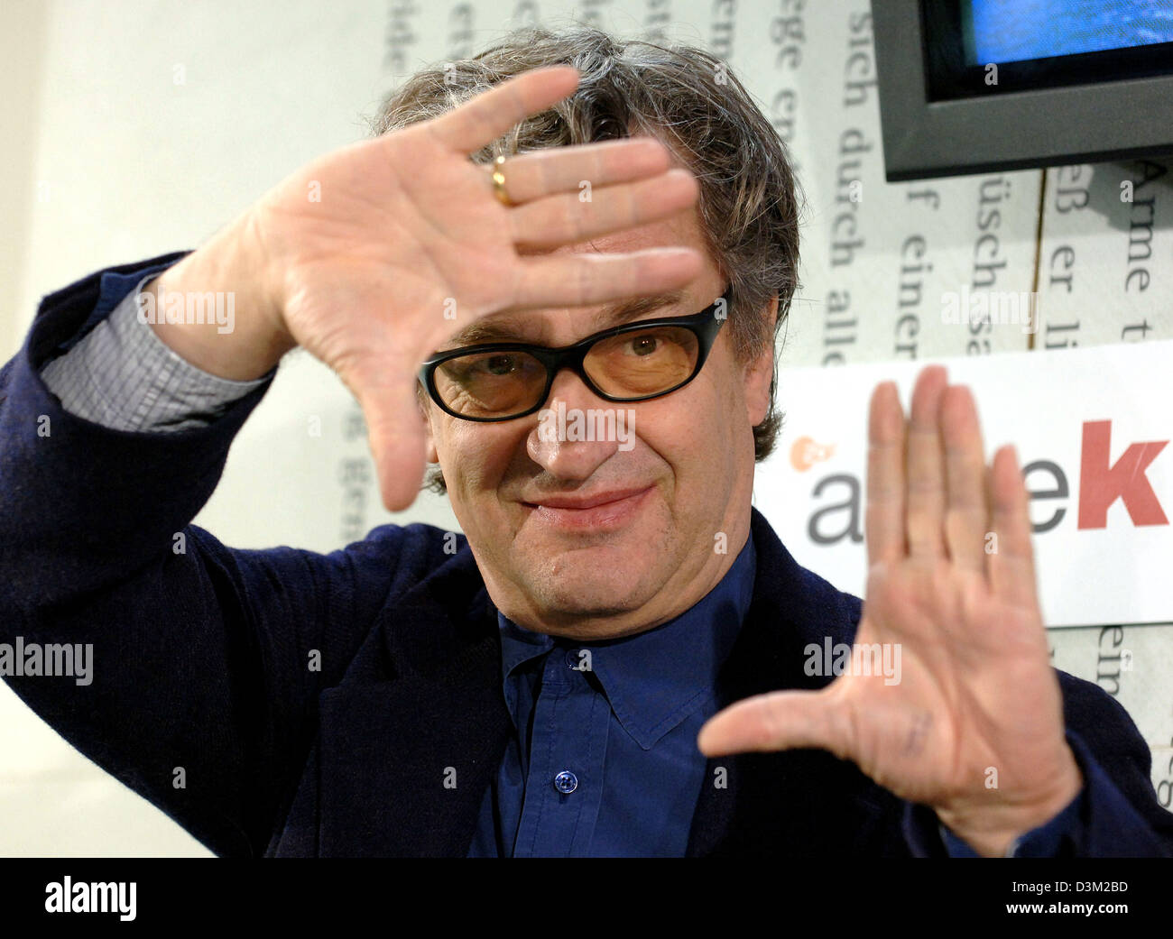 (dpa) - German film maker and writer Wim Wenders pictured during the ...