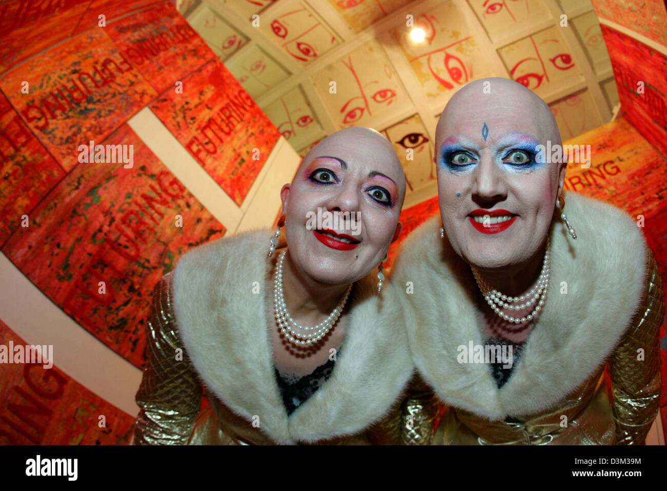 (dpa) - The artists Eva & Adele stand inside of their work 'House of ...