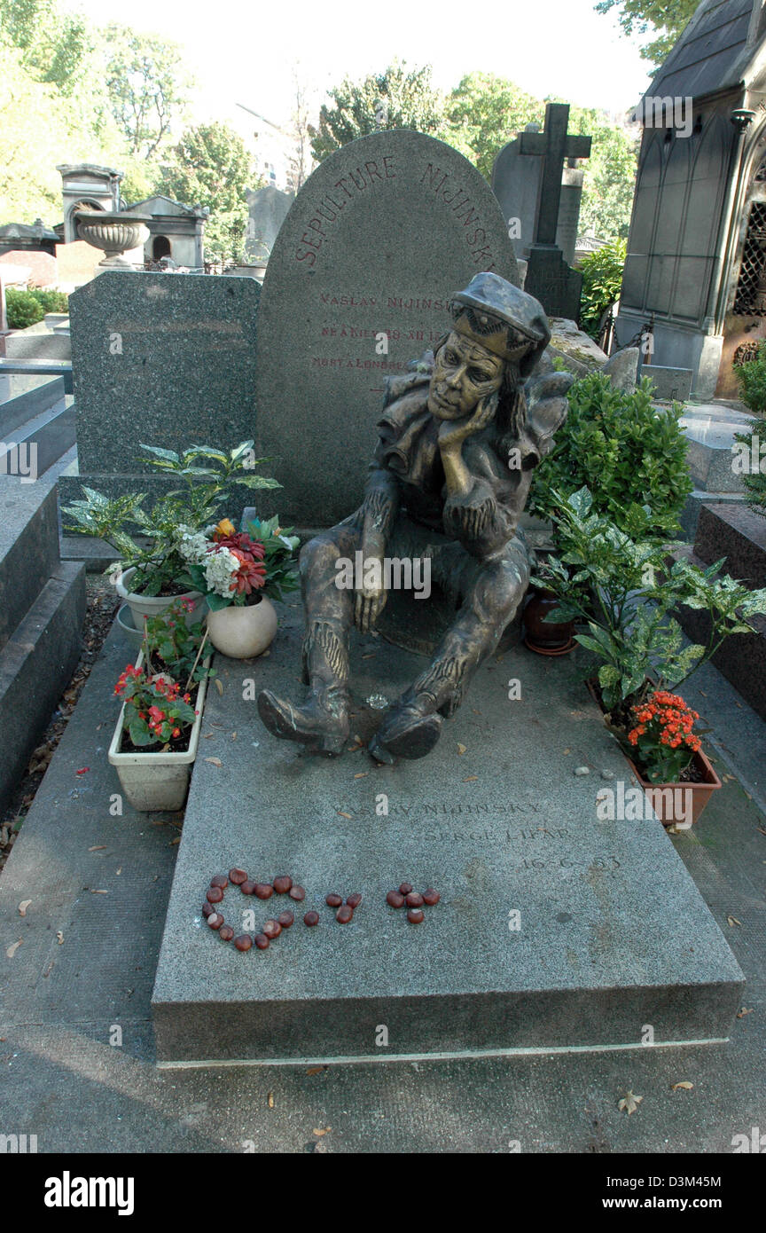 (dpa) - The photo shows the grave of Russian dancer Vaslav Nijinsky at ...