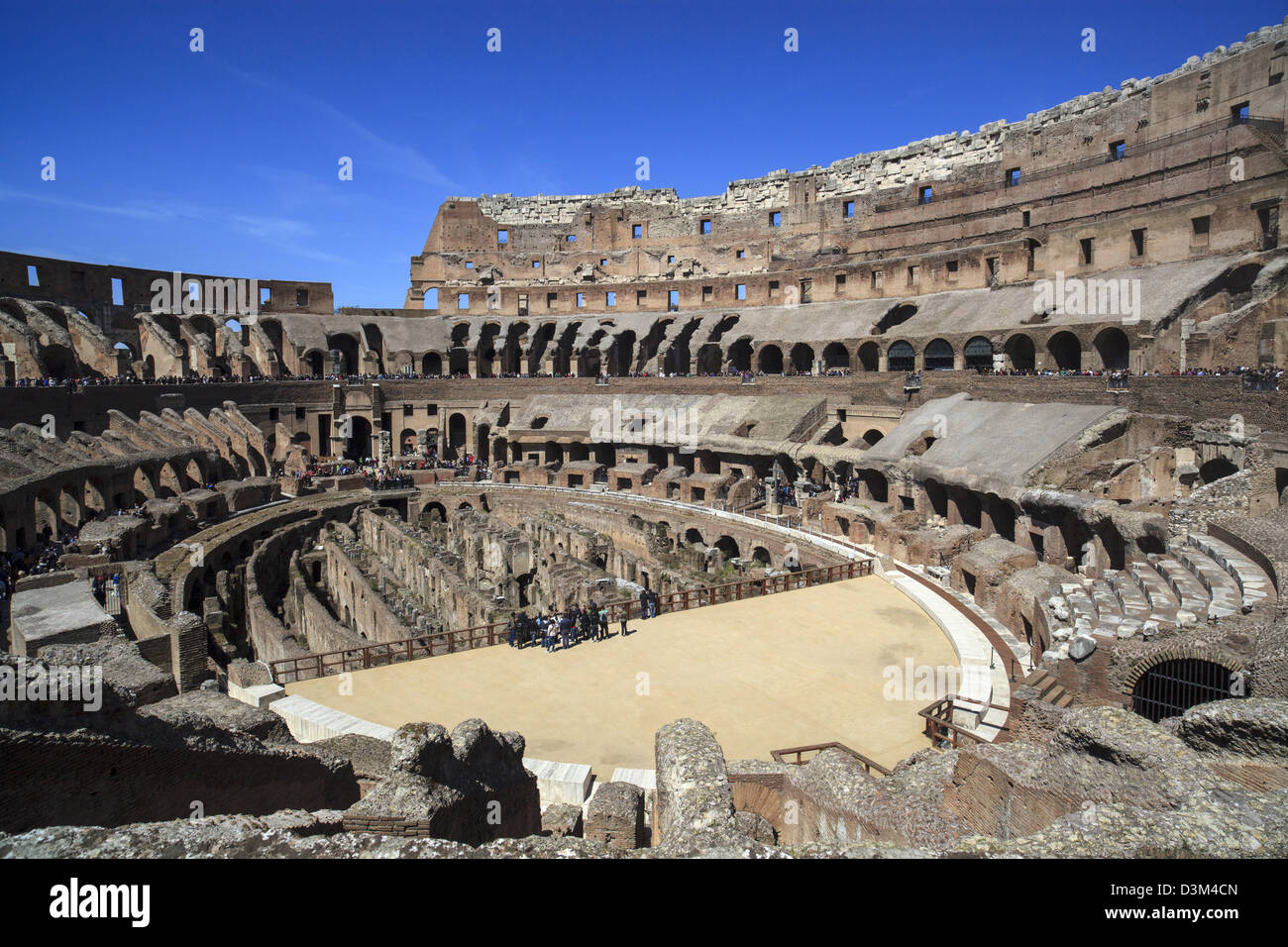 The world famous Colosseum amphitheatre also known as the Flavian ...