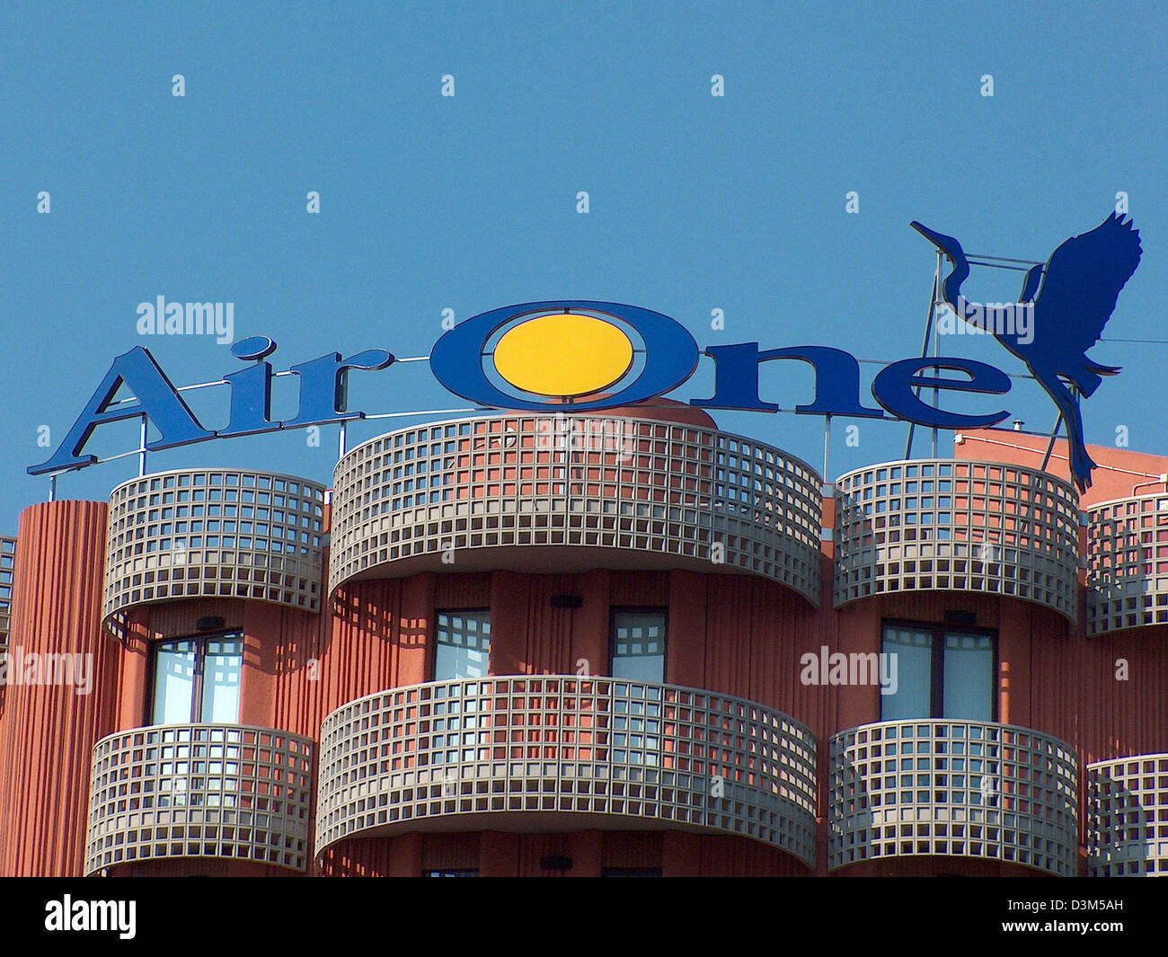 (dpa) - The picture shows the company logo of private Italian airline ...