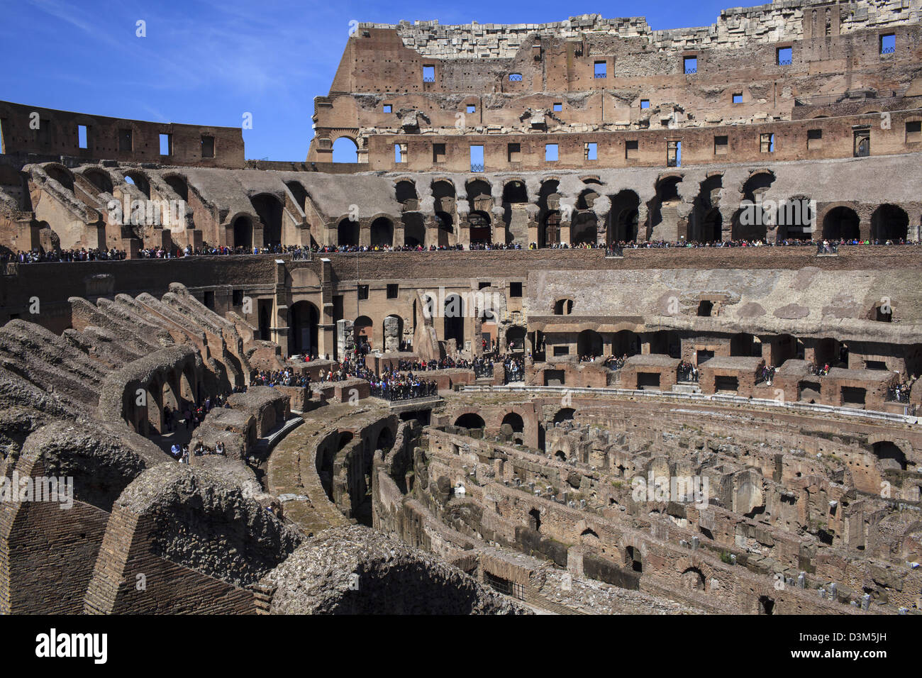 The world famous Colosseum amphitheatre also known as the Flavian ...