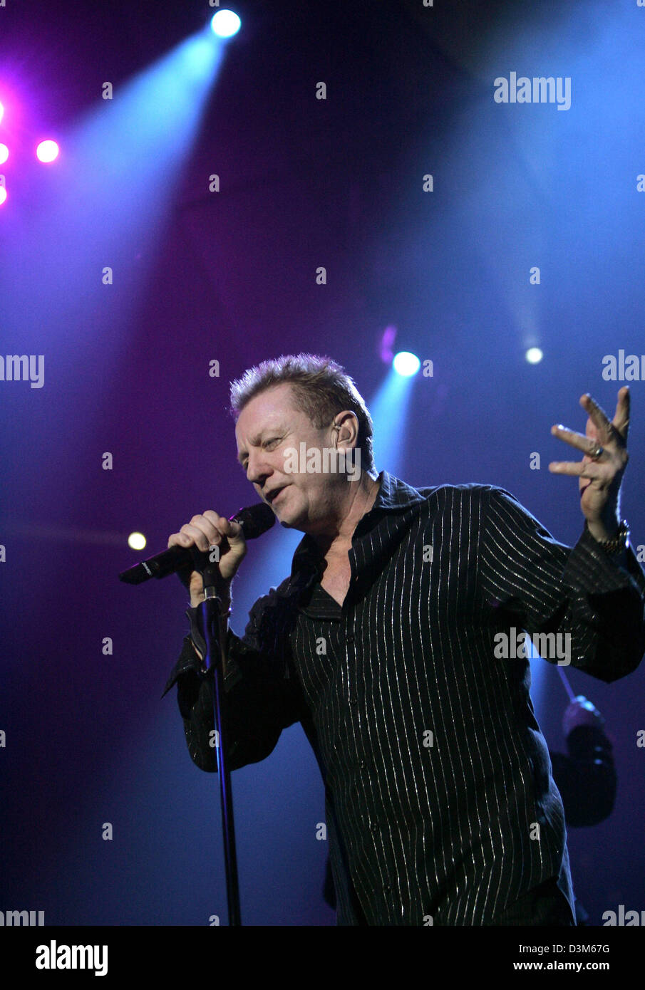 (dpa) - Singer John Miles performs to 14,000 spectators at the German ...