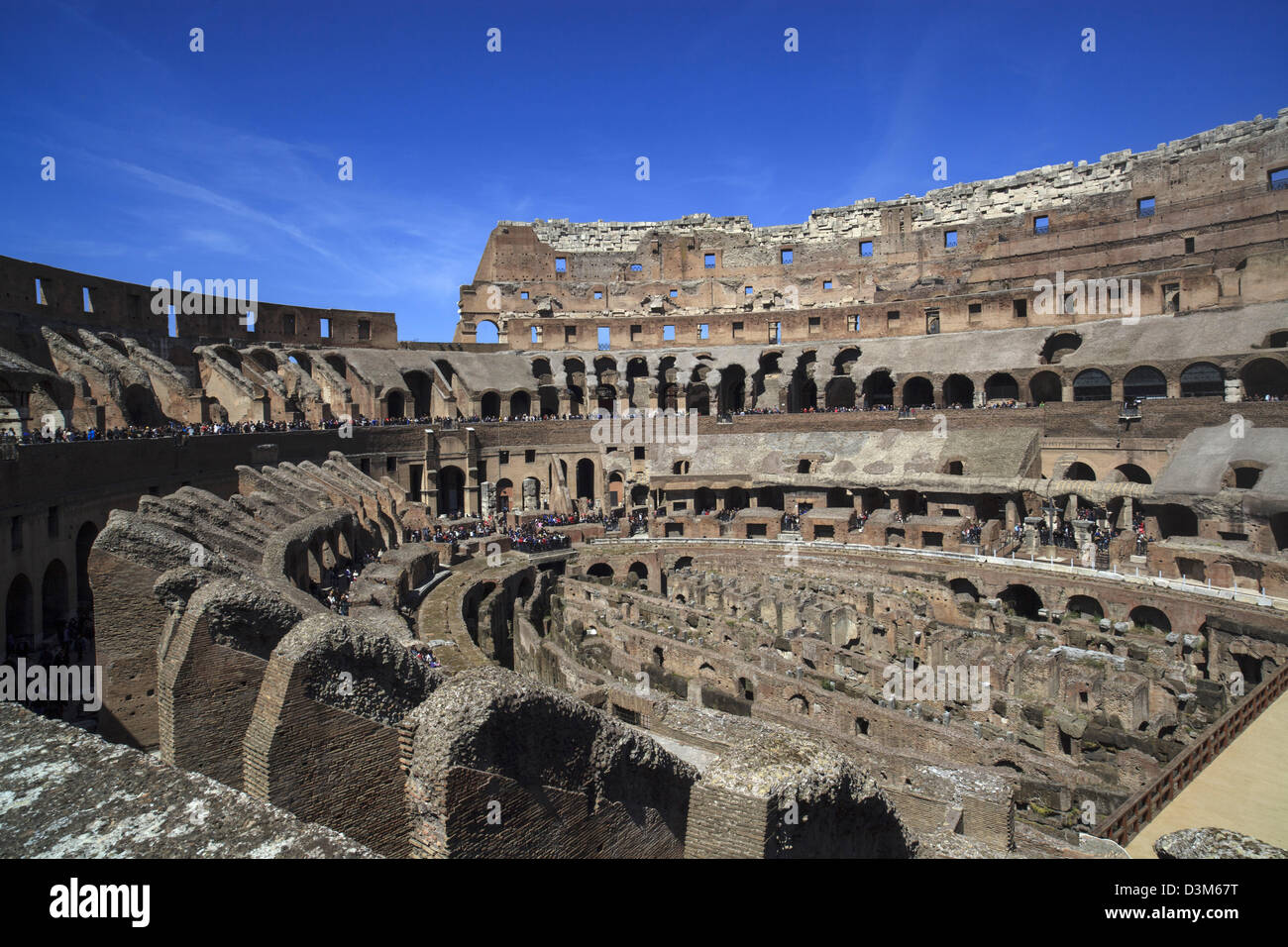 The world famous Colosseum amphitheatre also known as the Flavian ...