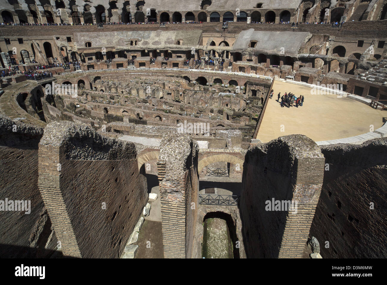 The world famous Colosseum amphitheatre also known as the Flavian ...