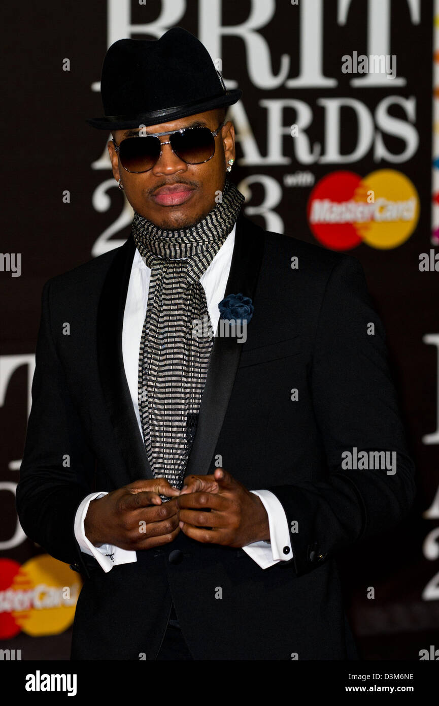 US singer Ne-Yo arrives at the Brit Awards 2013 at O2 Arena in London ...