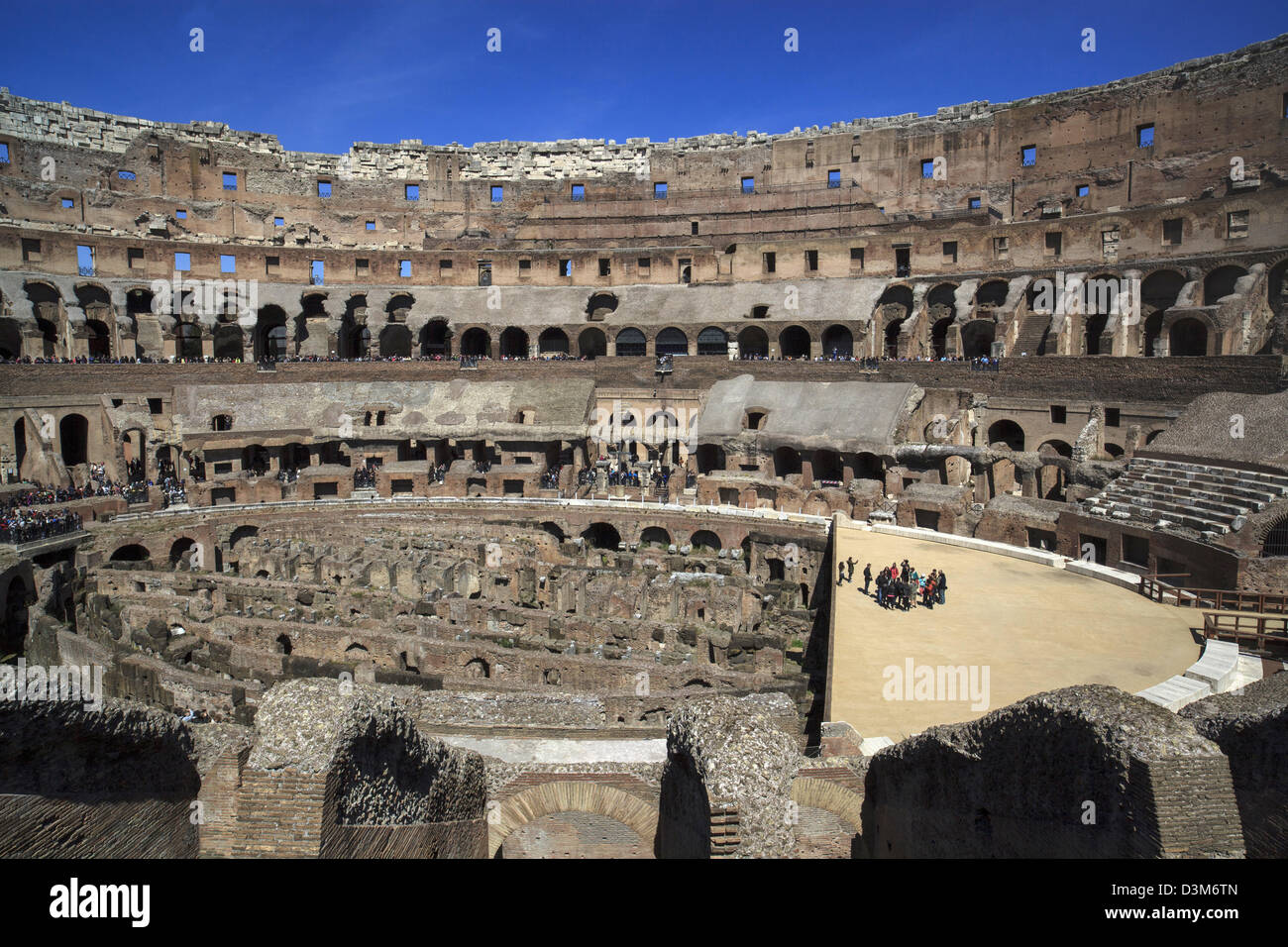 The world famous Colosseum amphitheatre also known as the Flavian ...