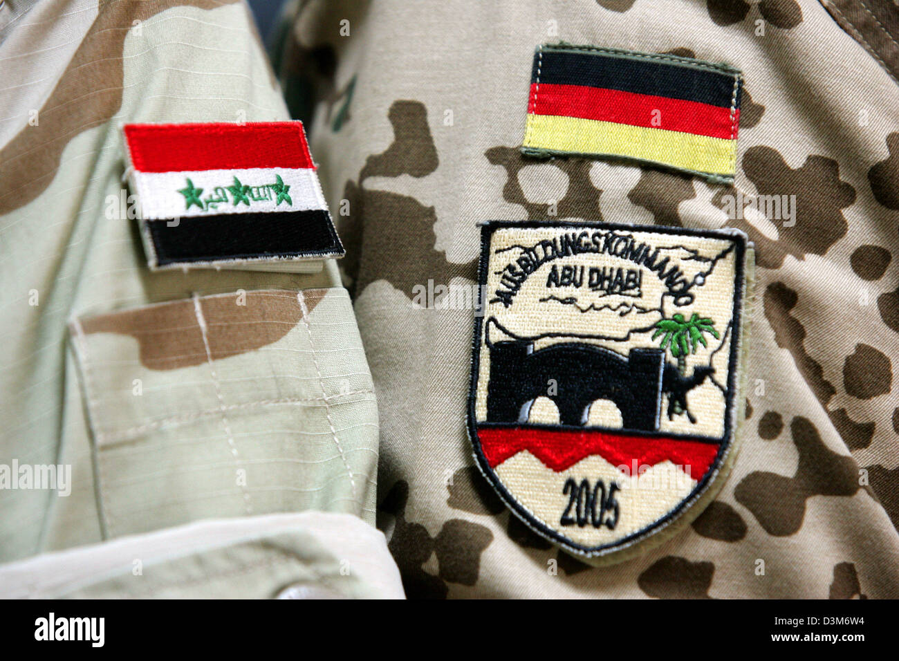 (dpa) - The picture shows the emblems of a German Bundeswehr soldier ...
