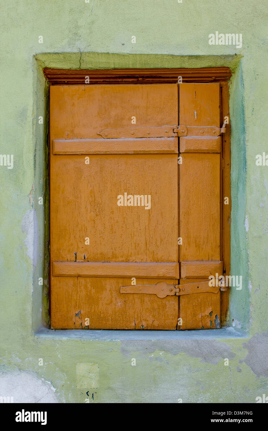 Detailed old window frame Stock Photo - Alamy
