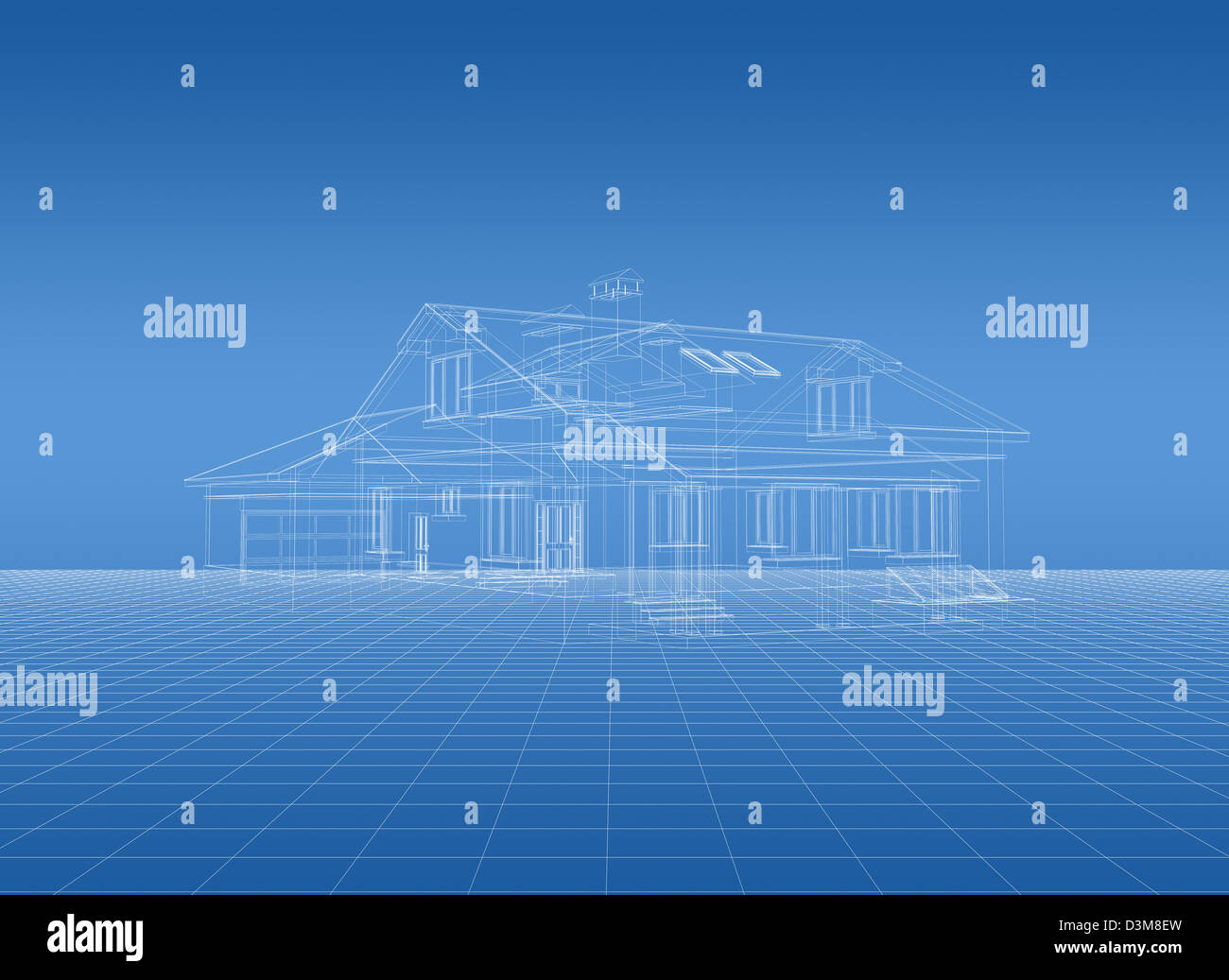 House blueprint background Stock Photo - Alamy