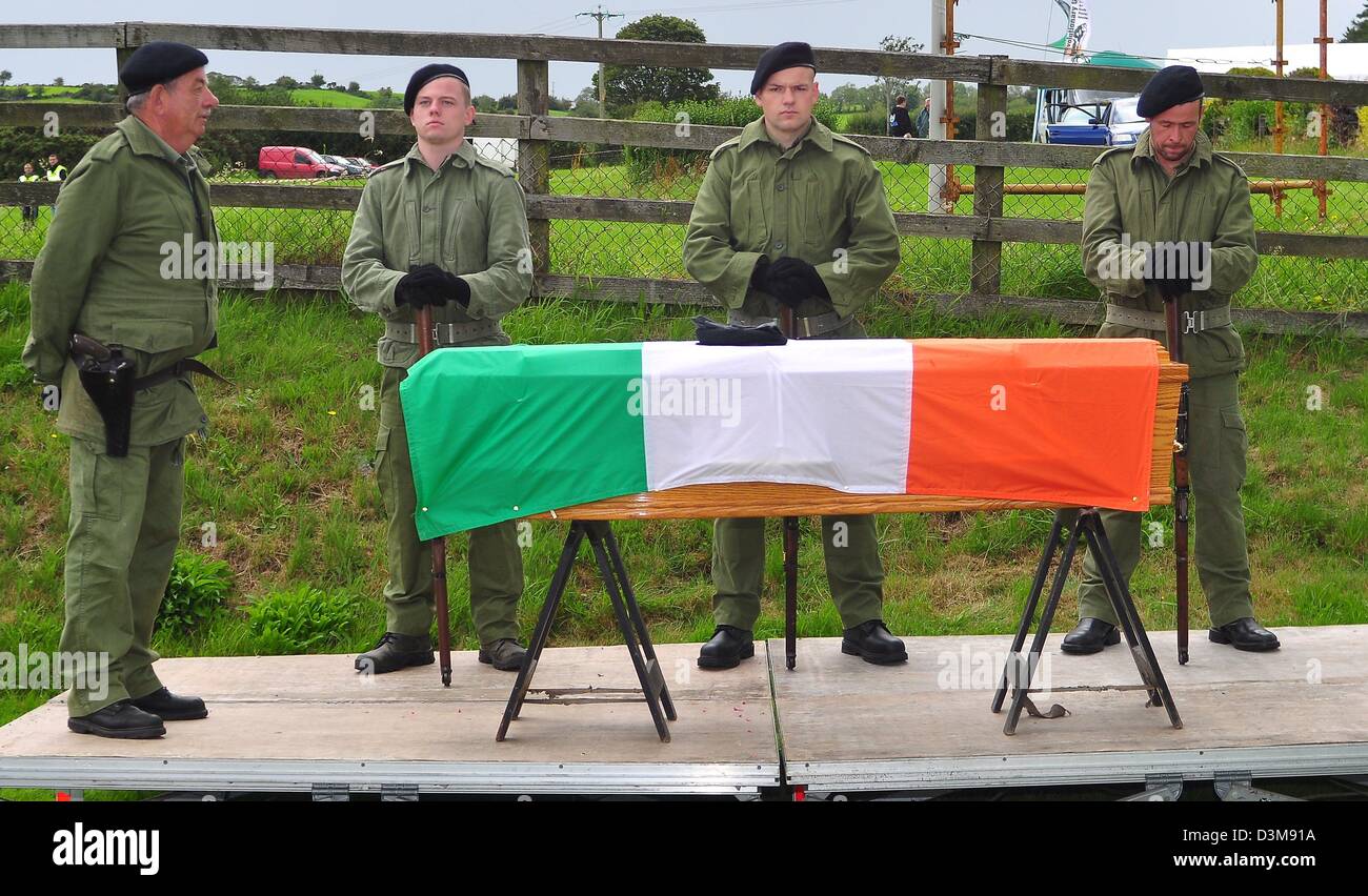 Re-enactment of an IRA funeral at H Block Commemoration, Camlough, Co ...